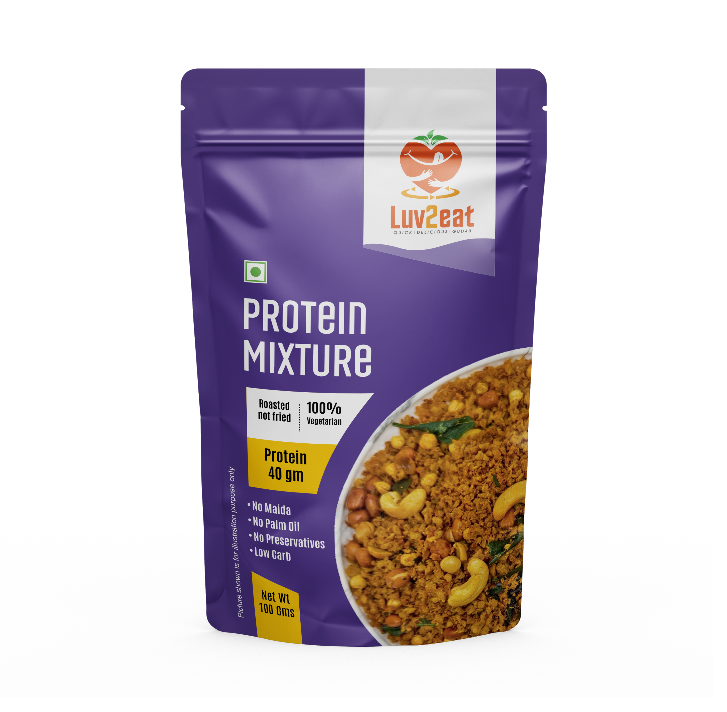 Luv2eat Protein Mixture | High-Protein Snack with Moong & Millets